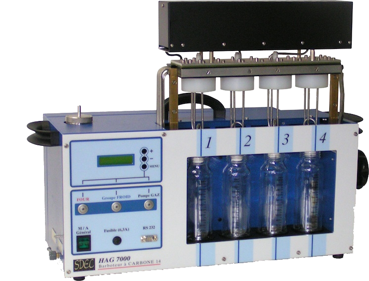 Carbon 14 Sampler with 4 Vials SDEC PEO Radiation
